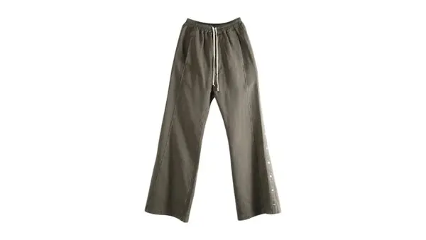 Rick Owens Pantaloni In Felpa Wide Pusher Pants - Dark Dust