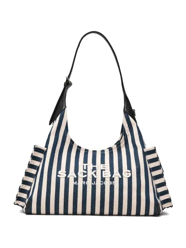 Marc Jacobs Stripe Canvas Belted Sack Bag - Blueea