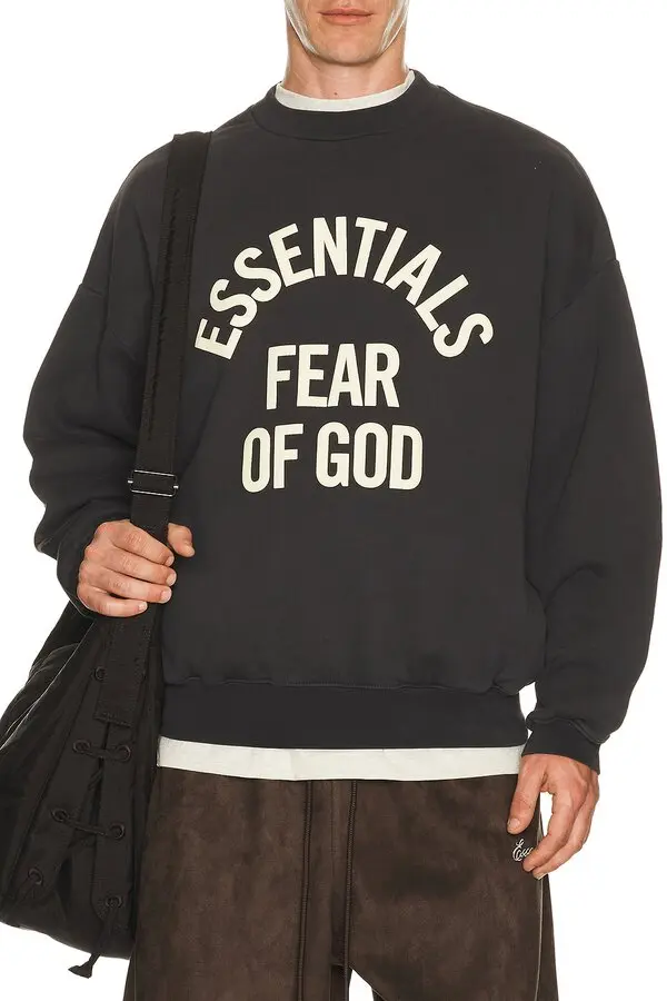 Fear Of God Campus 90's Crewneck Sweatshirt - Faded Black