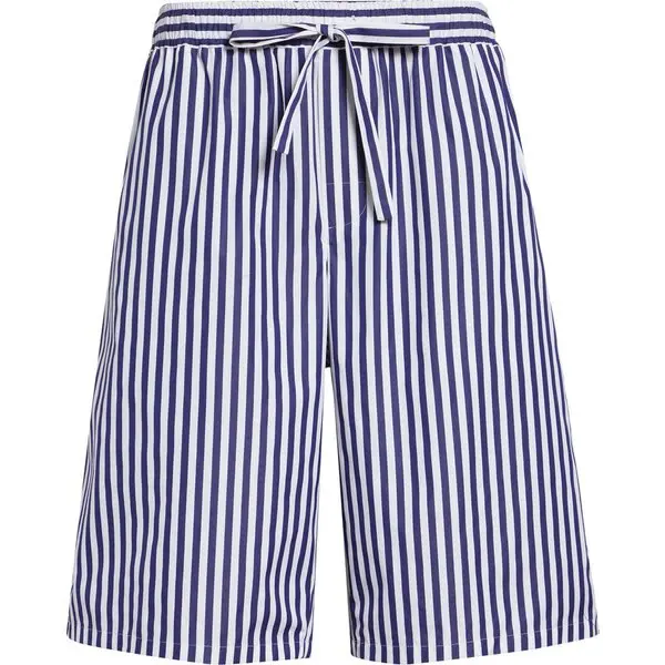Dolce & Gabbana Stripe Cotton & Silk Poplin Bermuda Shorts - S8056 Rigato