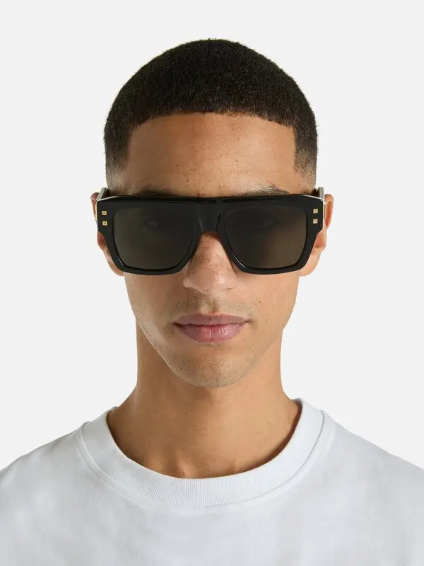 Balmain B-scene Square Sunglasses - Black