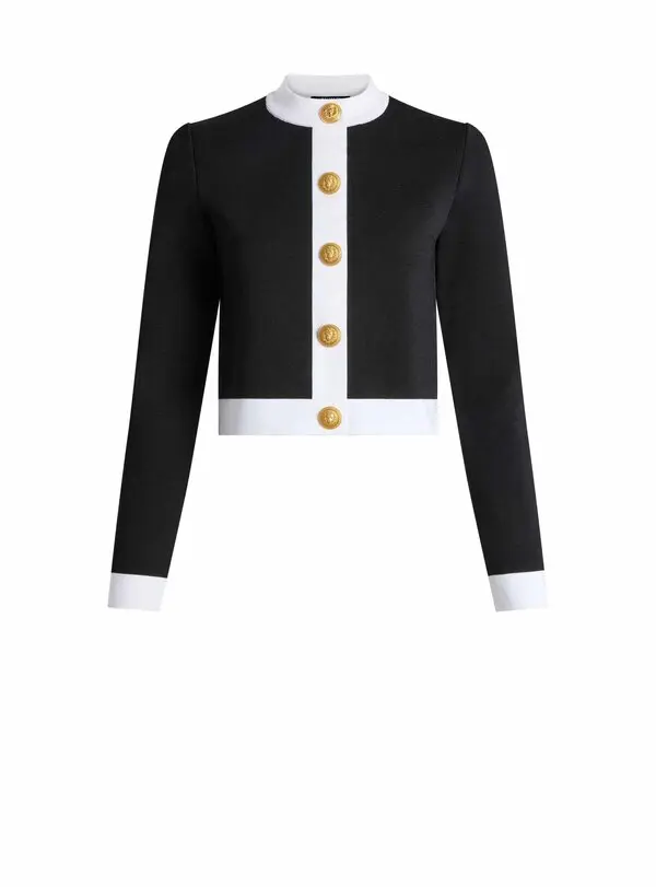Balmain Buttoned Knit Cardigan - Black