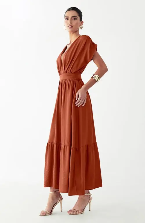 ST MRLO Este Midi Dress - Rust