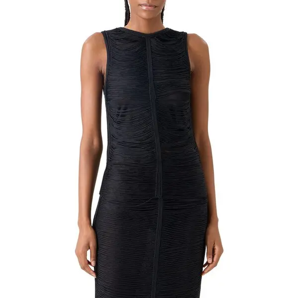 Akris Fringed Silk Knit Top