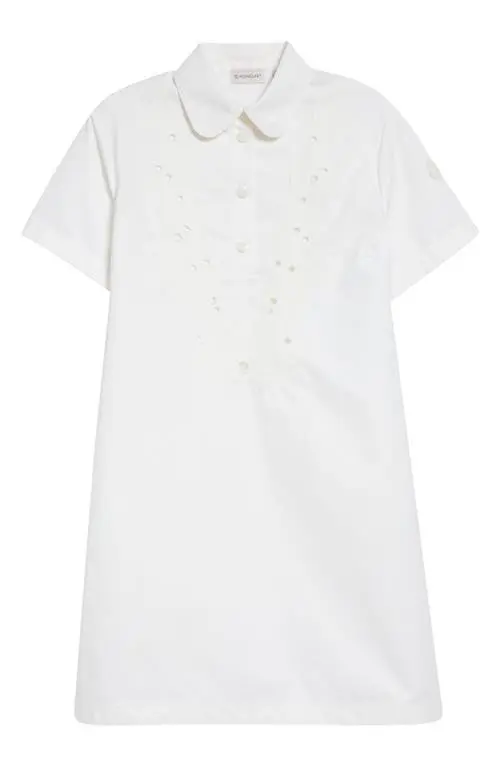 Moncler Eyelet Shift Dress - White