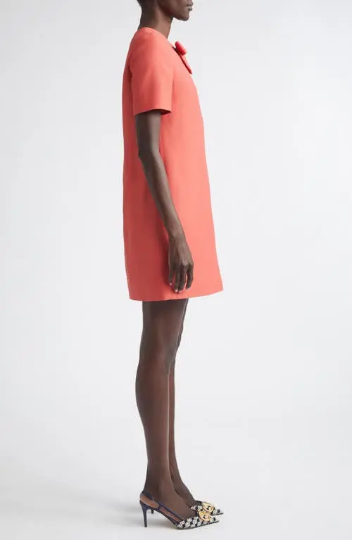 Valentino Garavani Crepe Couture Bow Shift Dress