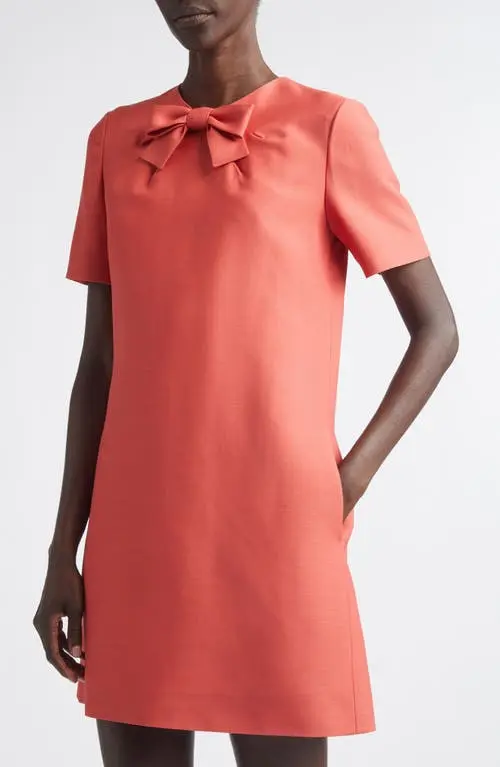 Valentino Garavani Crepe Couture Bow Shift Dress