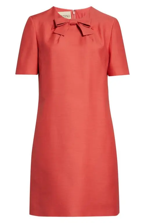 Valentino Garavani Crepe Couture Bow Shift Dress