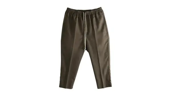 Rick Owens Drawstring Astaires Cropped Pant - Dark Dust