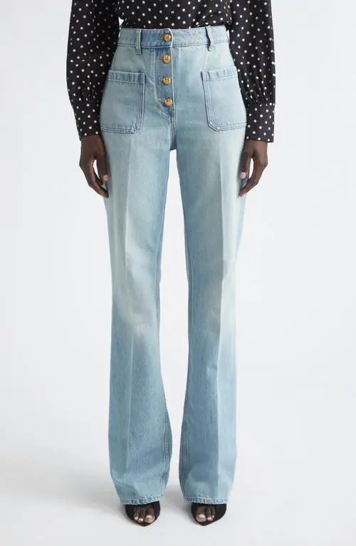 Valentino Garavani High-waist Straight-leg Jeans - Denim