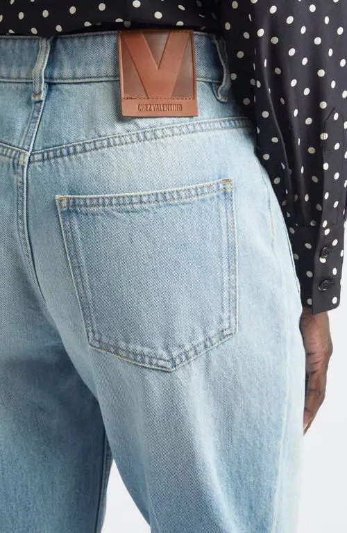 Valentino Garavani High-waist Straight-leg Jeans - Denim