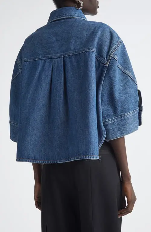 Givenchy Cocoon Crop Denim Shirt Jacket