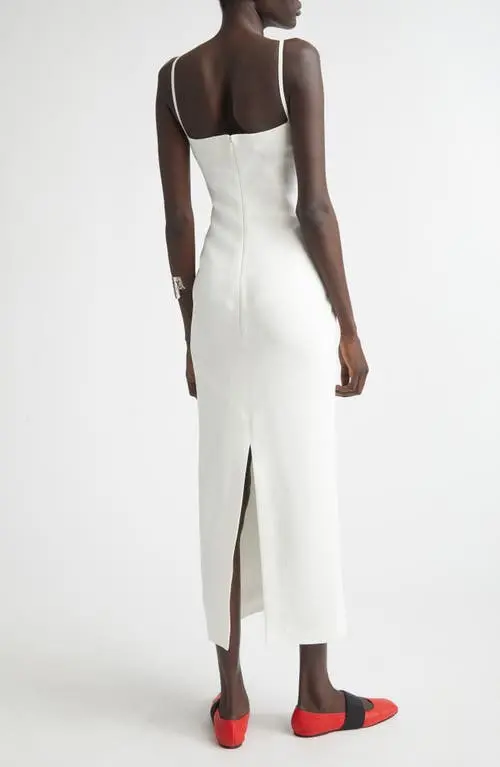 Givenchy Sliced Crepe Cady Column Dress - Ivory