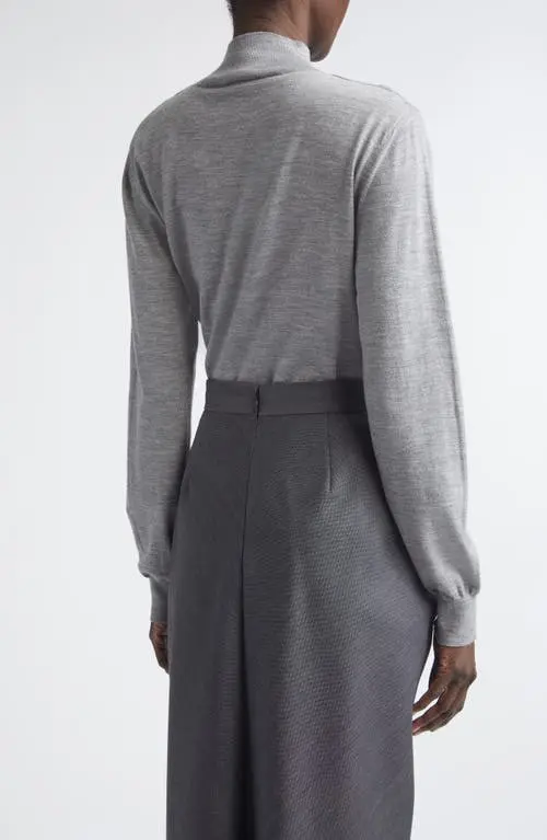 Givenchy Draped Merino Wool-blend Sweater - Light Grey