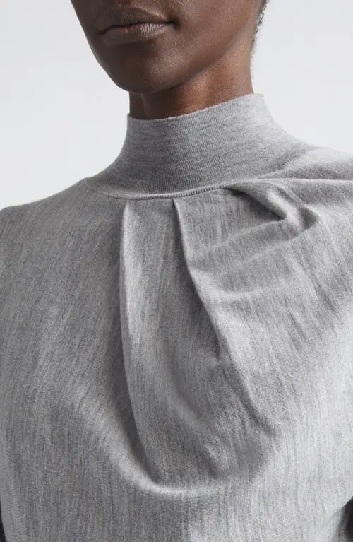 Givenchy Draped Merino Wool-blend Sweater - Light Grey