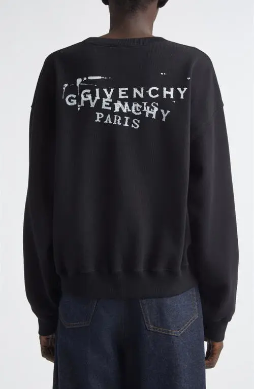 Givenchy Stamp Logo Graphic Sweatshirt - Black