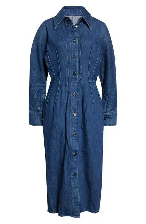 Givenchy Long Sleeve Denim Cocoon Dress - Medium Blue
