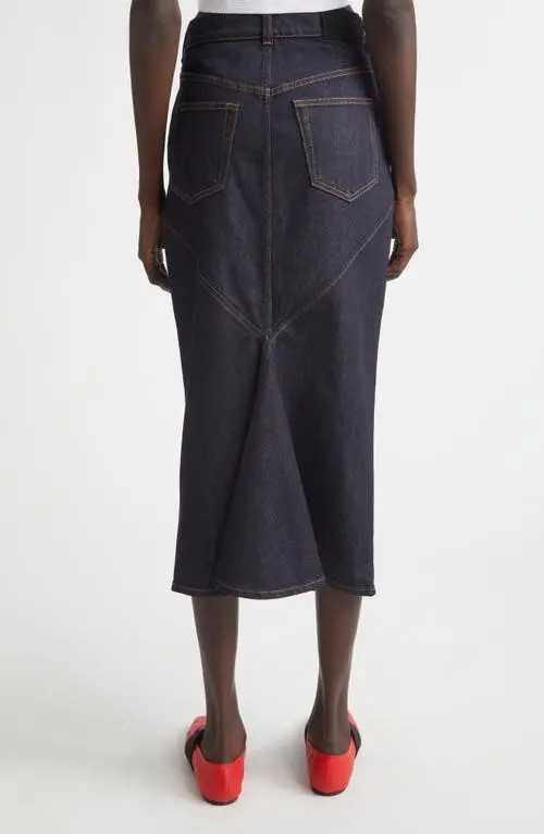 Givenchy Kick Back Denim Midi Skirt - Dark Blue