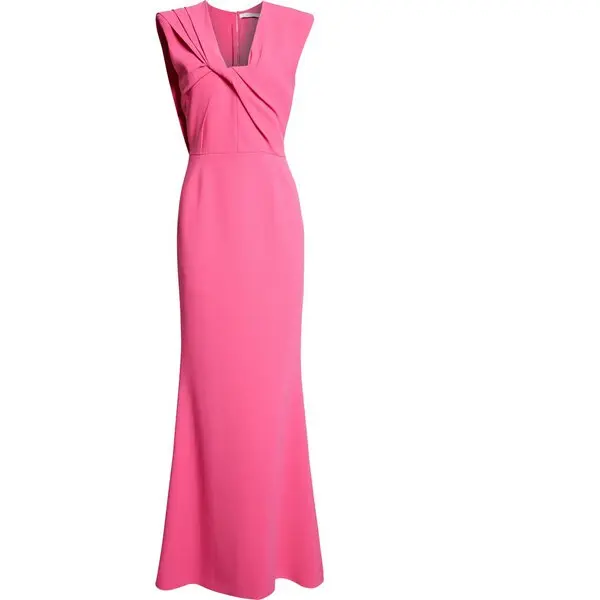 Givenchy Draped Cady Gown - Fuchsia