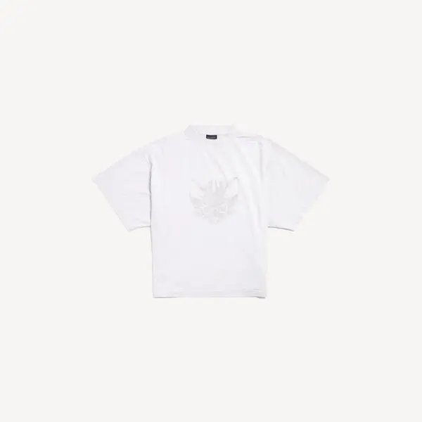 Balenciaga Kittycat Cropped T-shirt - White