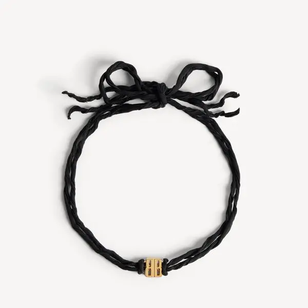 Balenciaga Nano Ribbon Bb Choker - Black