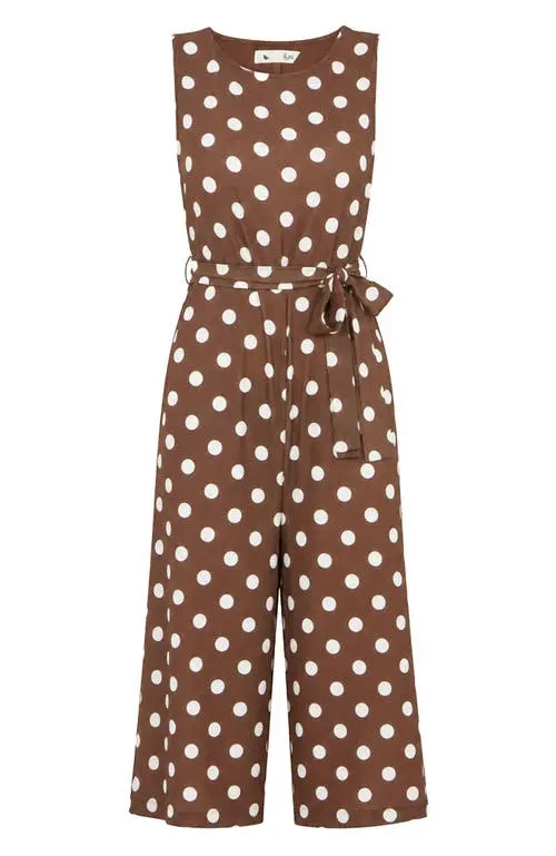 YUMI Polka Dot Culotte Jumpsuit
