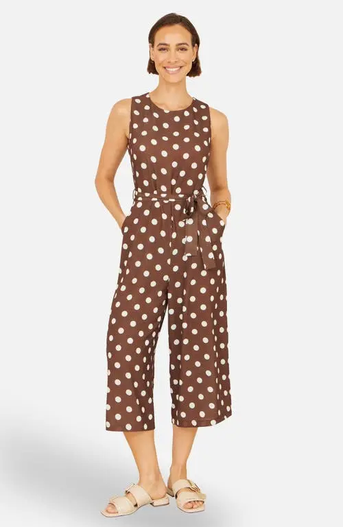 YUMI Polka Dot Culotte Jumpsuit