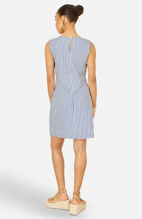 YUMI Stripe Cotton Shift Dress - Blue