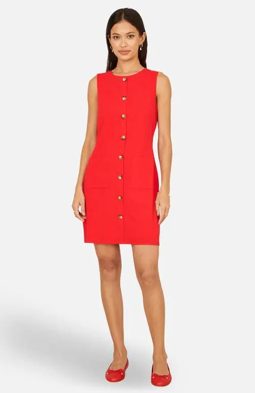 YUMI Button Detail Shift Dress