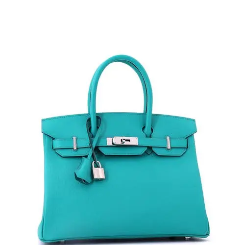 Hermès Birkin Handbag Epsom With Palladium Hardware 30 - Blue