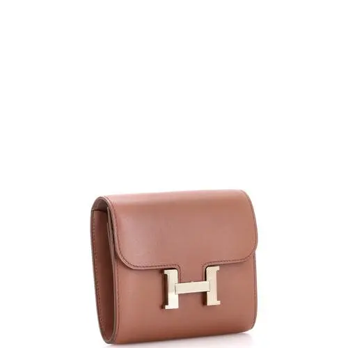 Hermès Constance Wallet Tadelakt Compact - Grey