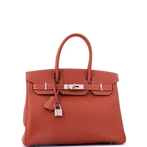 Hermès Birkin Handbag Orange Epsom With Palladium Hardware 30 - Brique