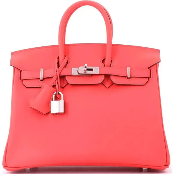 Hermès Birkin Handbag Pink Swift With Palladium Hardware 25 - Rose Texas