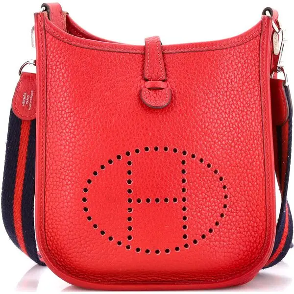 Hermès Evelyne Bag Gen Iii Clemence Tpm - Rouge Casaque