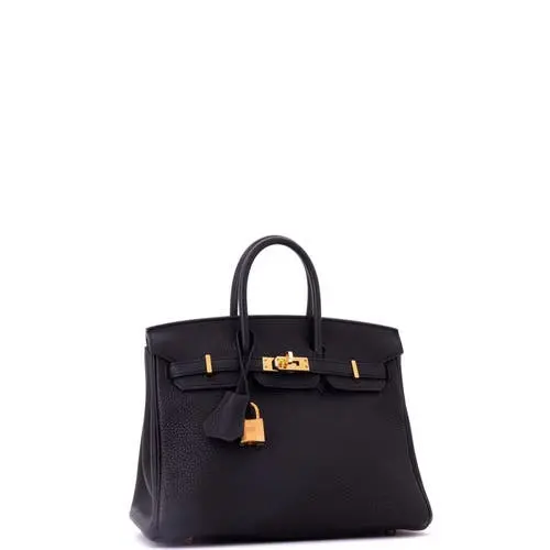 Hermès Birkin 25 Handbag Black Togo With Rose Gold Hardware - Noir