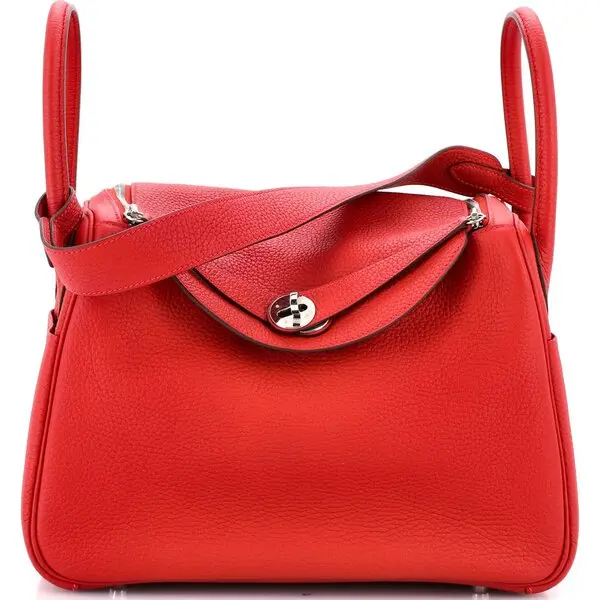 Hermès Lindy Bag Clemence 30 - Rouge Casaque