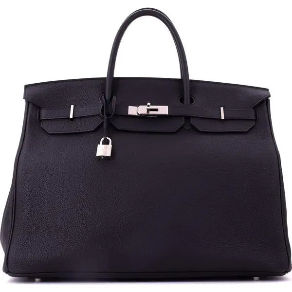 Hermès Birkin Handbag Togo With Palladium Hardware 40 - Black