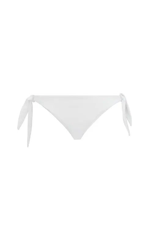 Brunello Cucinelli Techno Jersey Bikini Bottoms With Monili - White