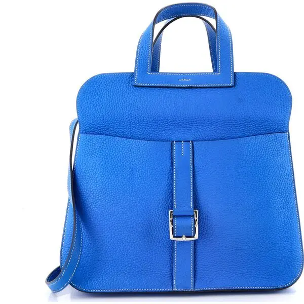 Hermès Halzan Bag Clemence 31 - Blue