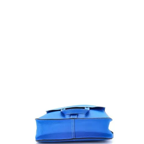 Hermès Halzan Bag Clemence 31 - Blue