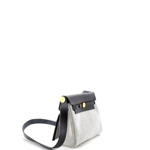Hermès Herbag Zip Toile And Leather 20 - Black