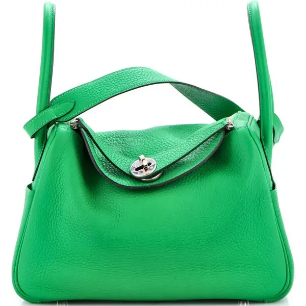 Hermès Lindy 26 Bag Clemence Leather - Green