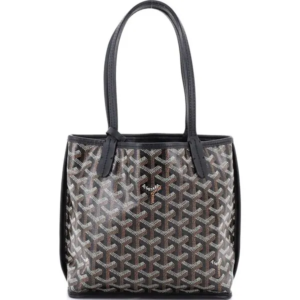 Goyard Anjou Reversible Tote Coated Canvas Mini - Black