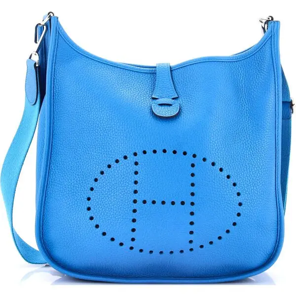 Hermès Evelyne Bag Gen Iii Clemence Pm - Bleu Zanzibar