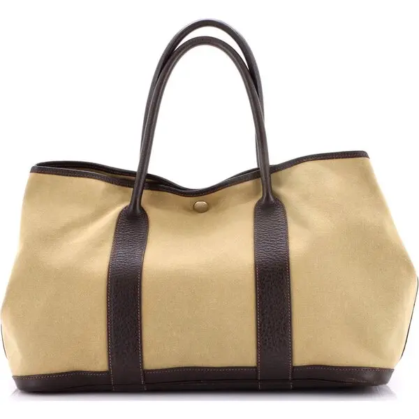 Hermès Garden Party Tote Toile And Leather 36 - Brown