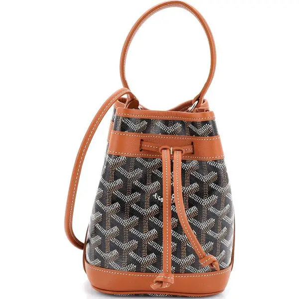 Goyard Petit Flot Bucket Bag Coated Canvas Mini - Brown