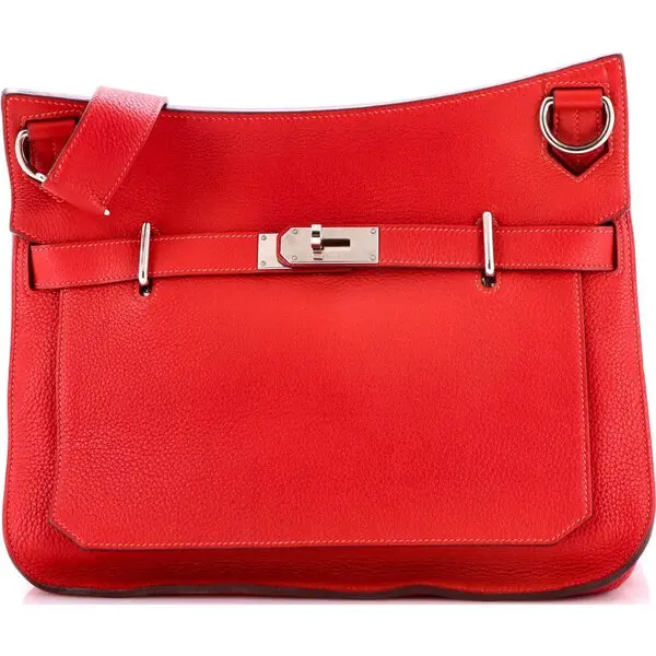Hermès Jypsiere 34 Bag - Rouge Casaque/rose Jaipur