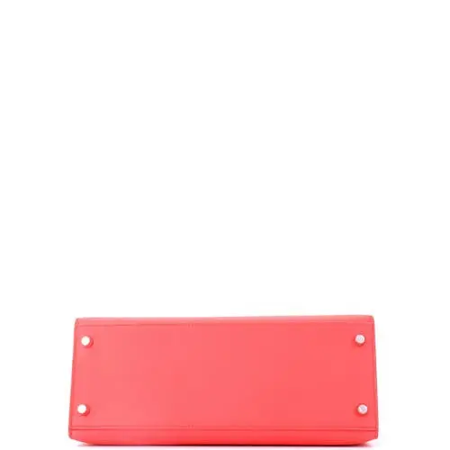 Hermès Kelly Handbag Epsom With Palladium Hardware 28 - Pink