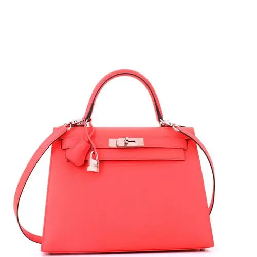Hermès Kelly Handbag Epsom With Palladium Hardware 28