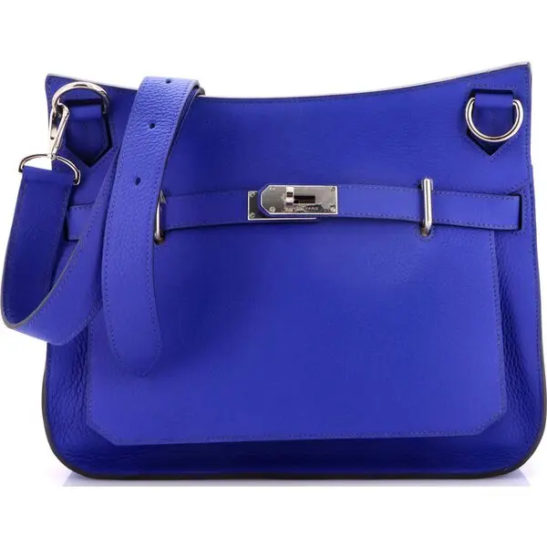 Hermès Jypsiere Bag Clemence 34 - Bleu Electrique
